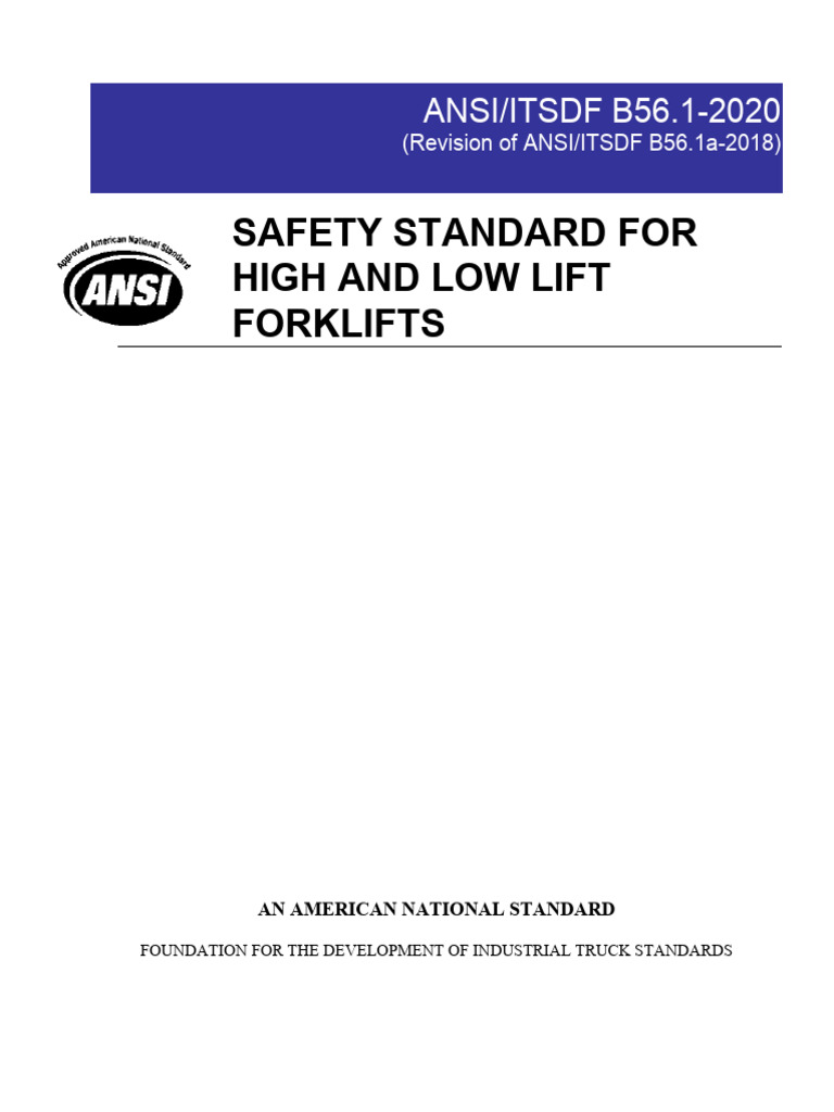 ANSI B56.1-2020 in Spanish | PDF | Forklift | Brake