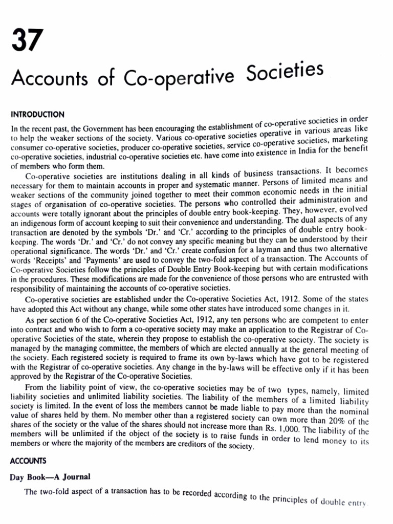 Accounting For Cooperative Soceity | PDF | Debits And Credits | Balance ...