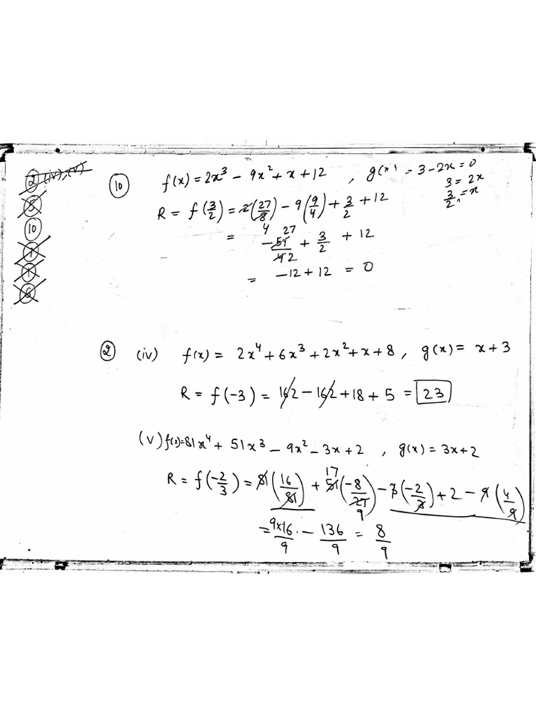 Doubts Math Exercise 2.3 | PDF