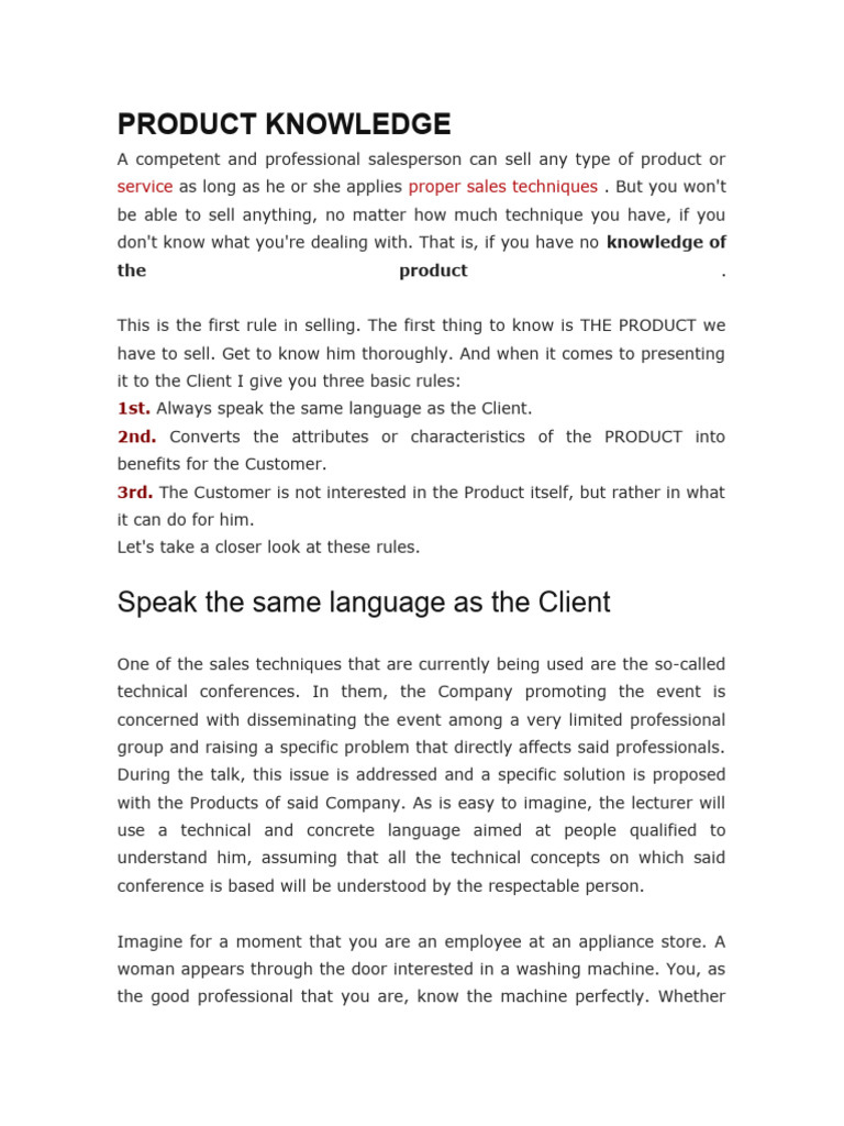 Product Knowledge | PDF | I Pod | Marketing