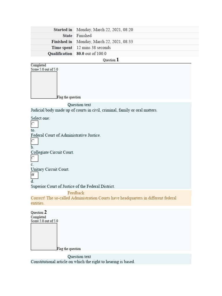 Evaluation Unit 1 Module 17 | PDF | Judge | Lawsuit