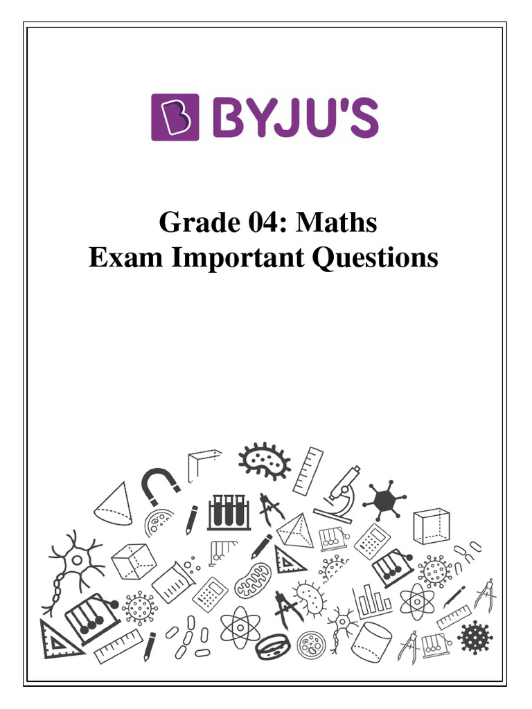Grade 4 Maths Ques | PDF | Multiplication | Mathematics