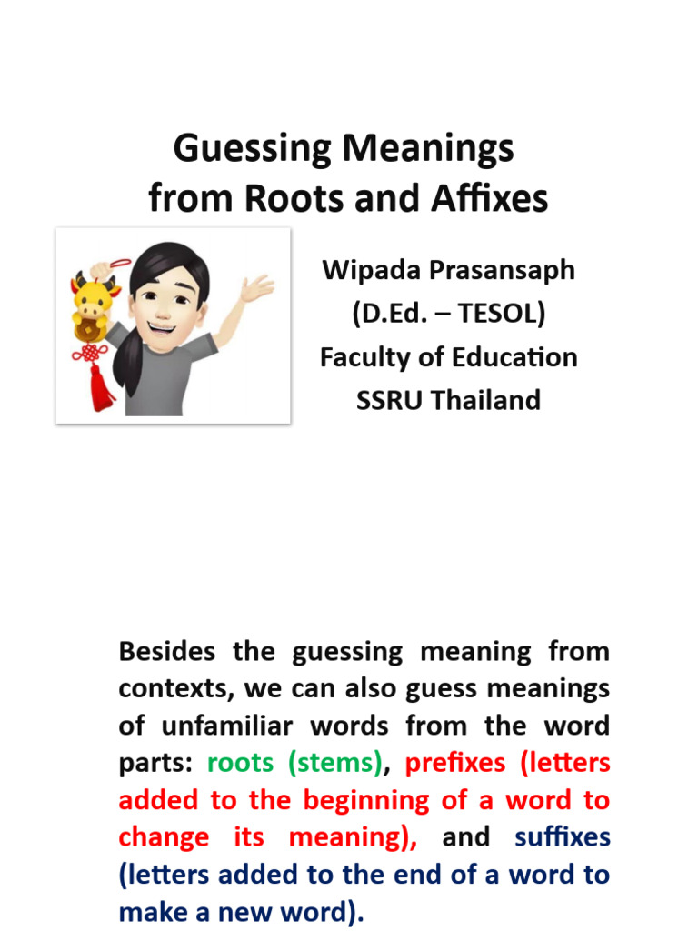Guessing Meaning From Affixess | PDF | Verb | Adjective