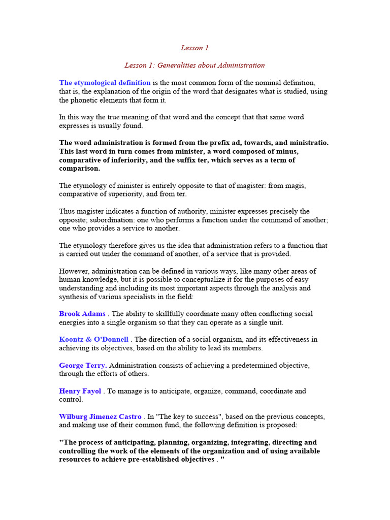 Business Administration Course | PDF | Goal | System