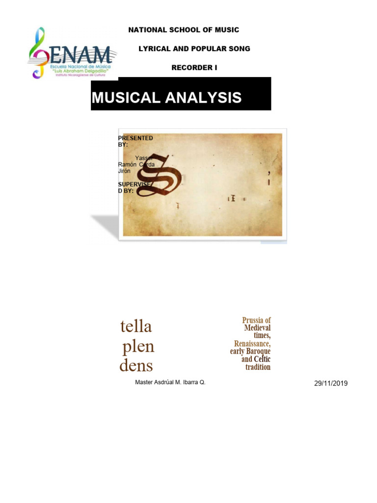 Musical Analysis of Stella Splendens | PDF | Musicology
