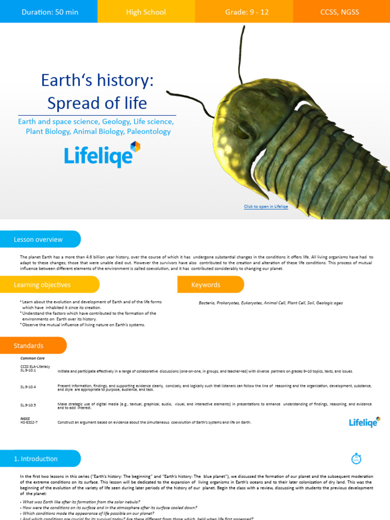 Life On Earth Presentation | PDF | Life | Earth
