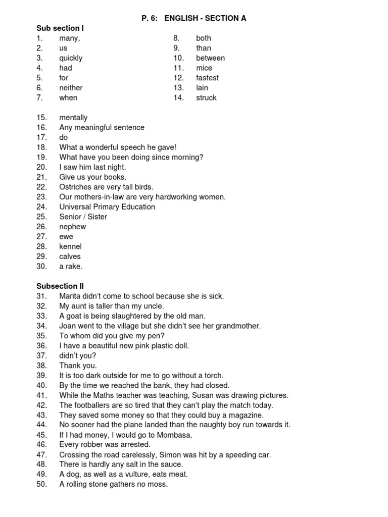 p6 Eng Guide Mid Term 2 2024 - Asbat Examinations Board | PDF