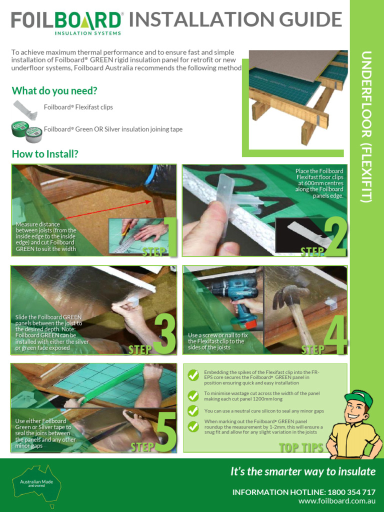 Foilboard Installation Guide Underfloor Flexifit 1 | PDF | Building ...