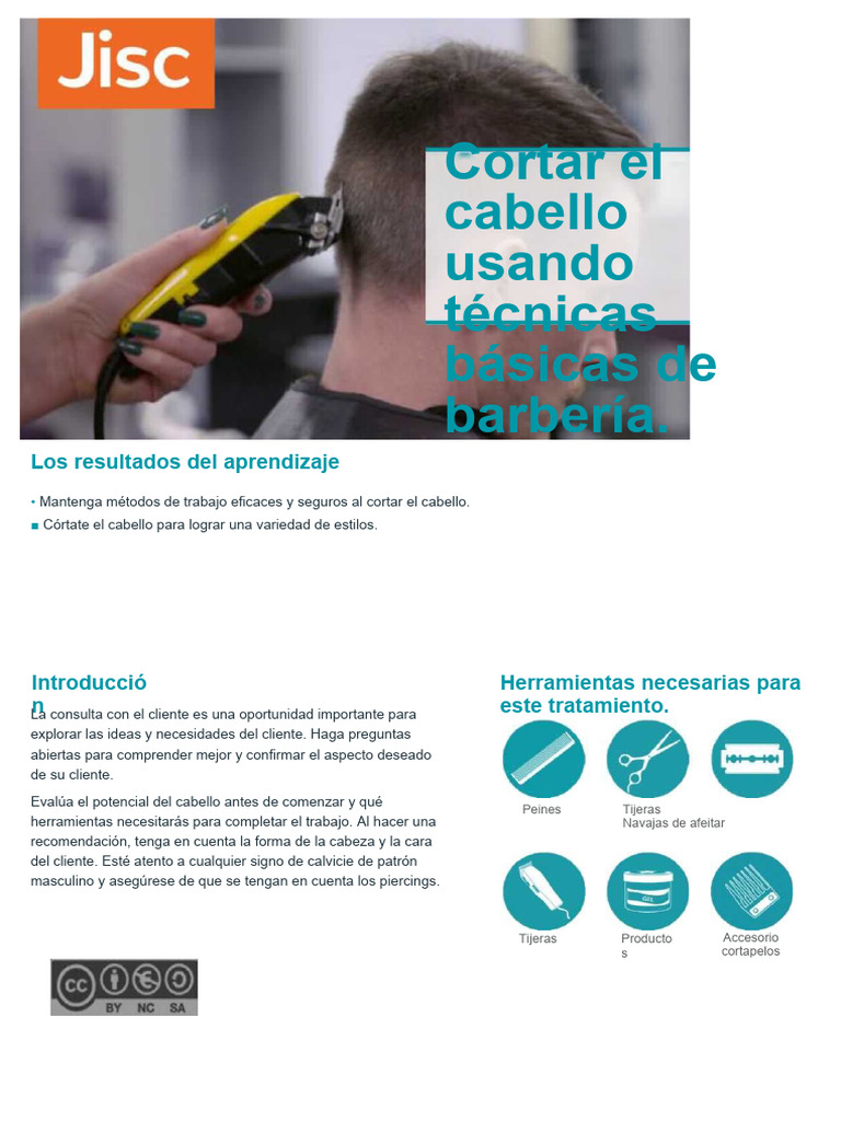 G3 - Cortar El Cabello Usando Técnicas Básicas de Barbería PDF | PDF | Afeitado | Pelo