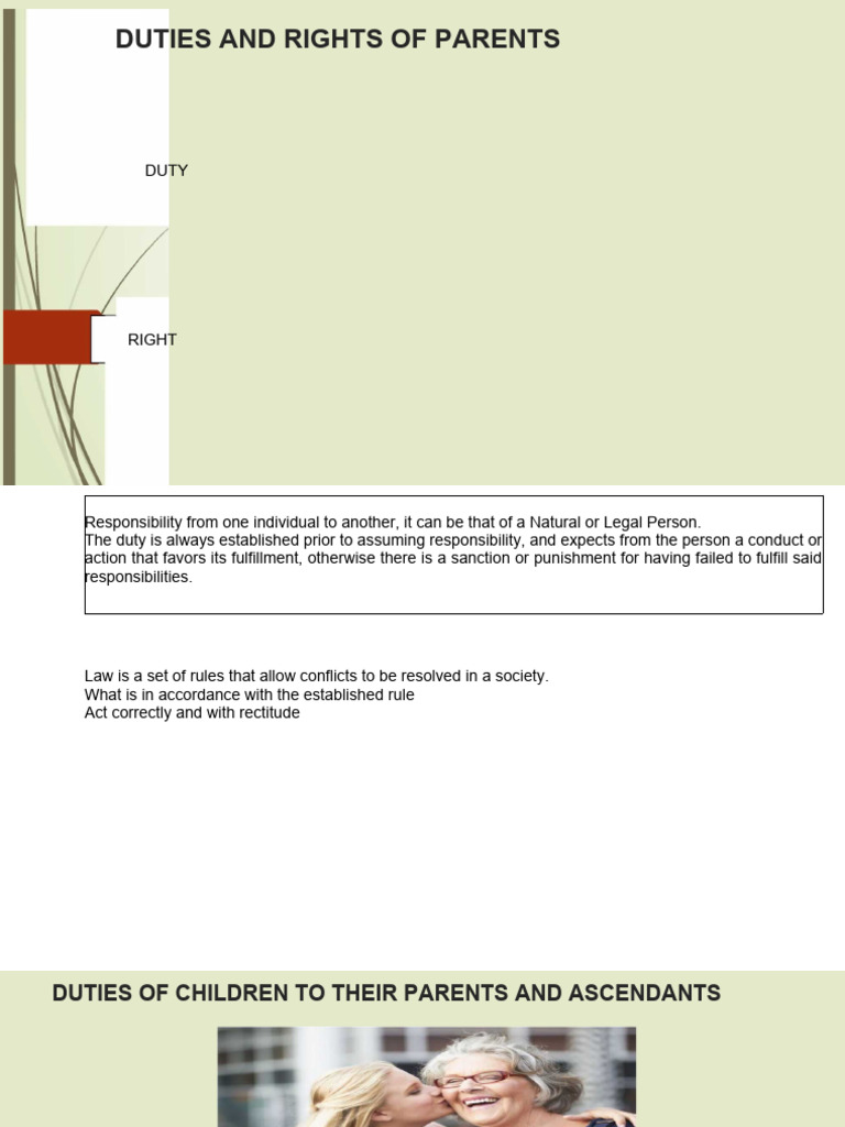 Duties and Rights of Parents | Download Free PDF | Parenting | Justice