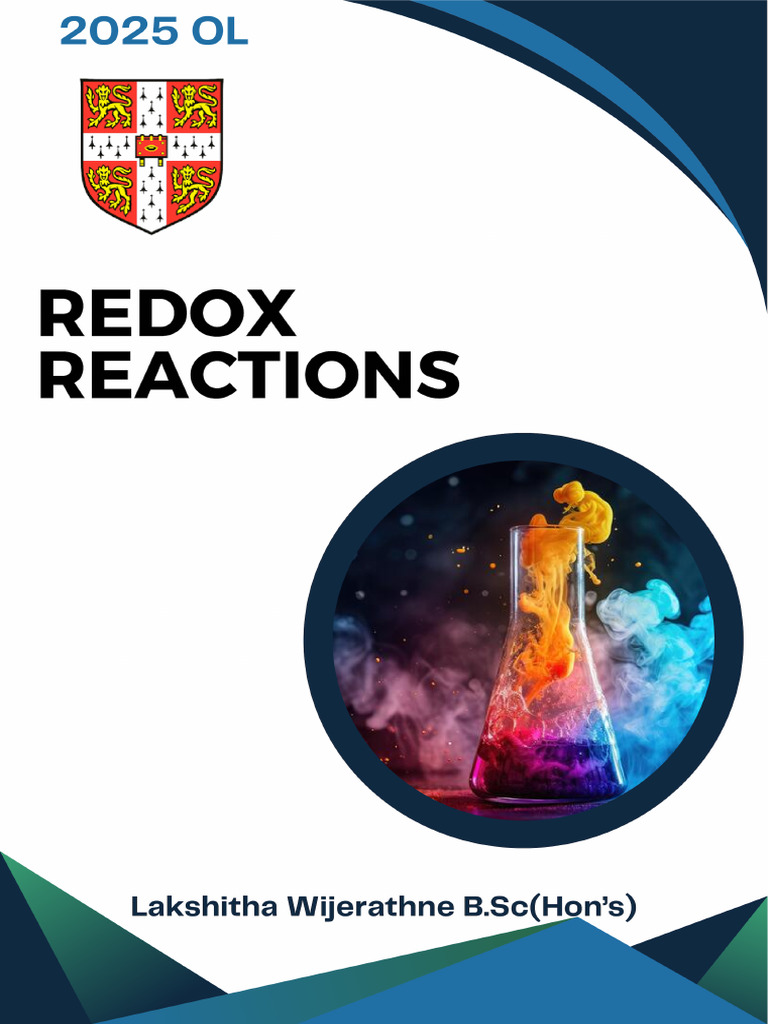 Redox Reactions Grade 9 OL Cambridge | PDF | Redox | Iodine