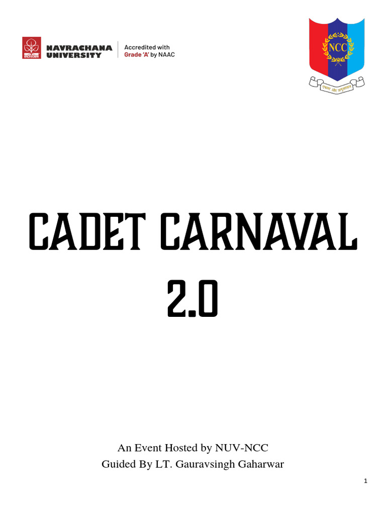 Cadet CARNAVAL 2.0 GUIDEBOOK | PDF | Sports Rules And Regulations | Sports