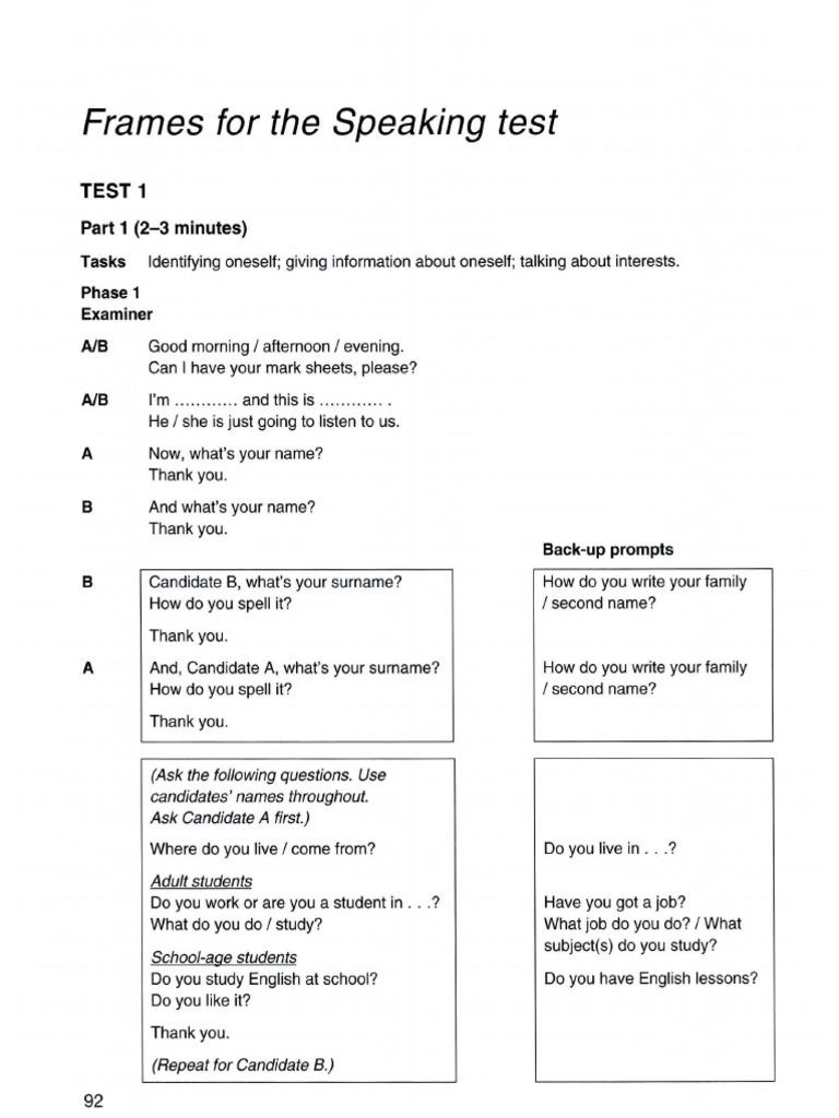 Pet - Speaking Test | PDF