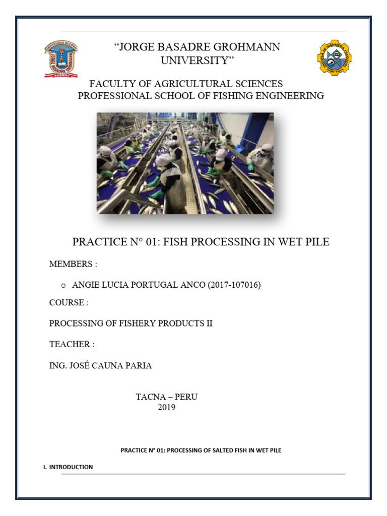 Practice #01 Processing of Salted Fish in Wet Pile OFFICIAL | PDF ...