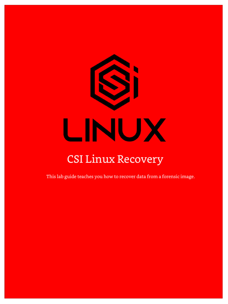 CSI Linux - Data Recovery and Data Carving | Download Free PDF ...