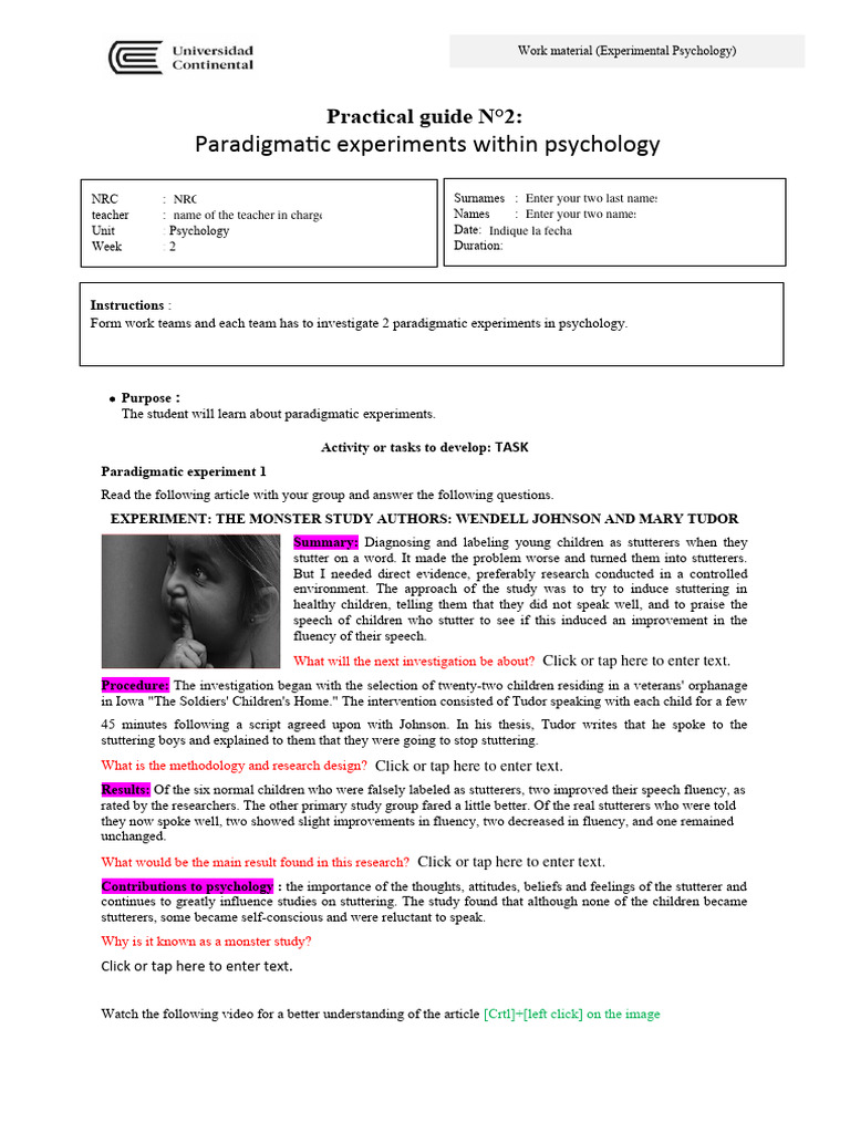 Guide 2-Experimental Psychology | PDF | Behavioural Sciences | Psychology