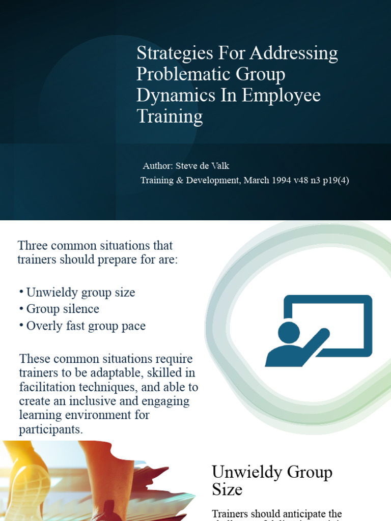 Strategies For Addressing Problematic Group Dynamics in Employee ...