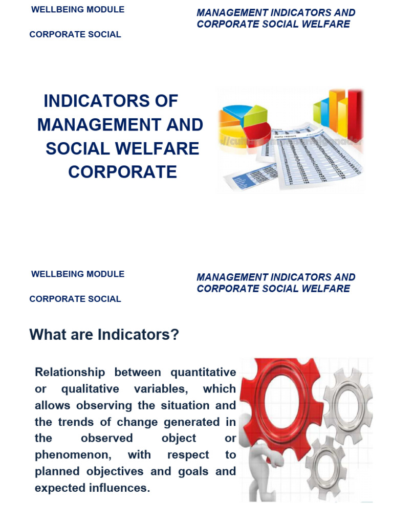 Management and Corporate Social Welfare Indicators | PDF | Performance ...