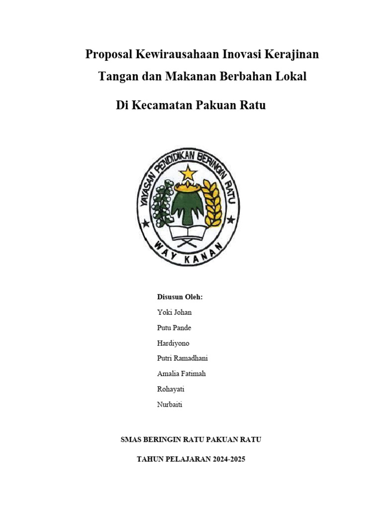 Proposal Kewirausahaan P5 Ok | PDF