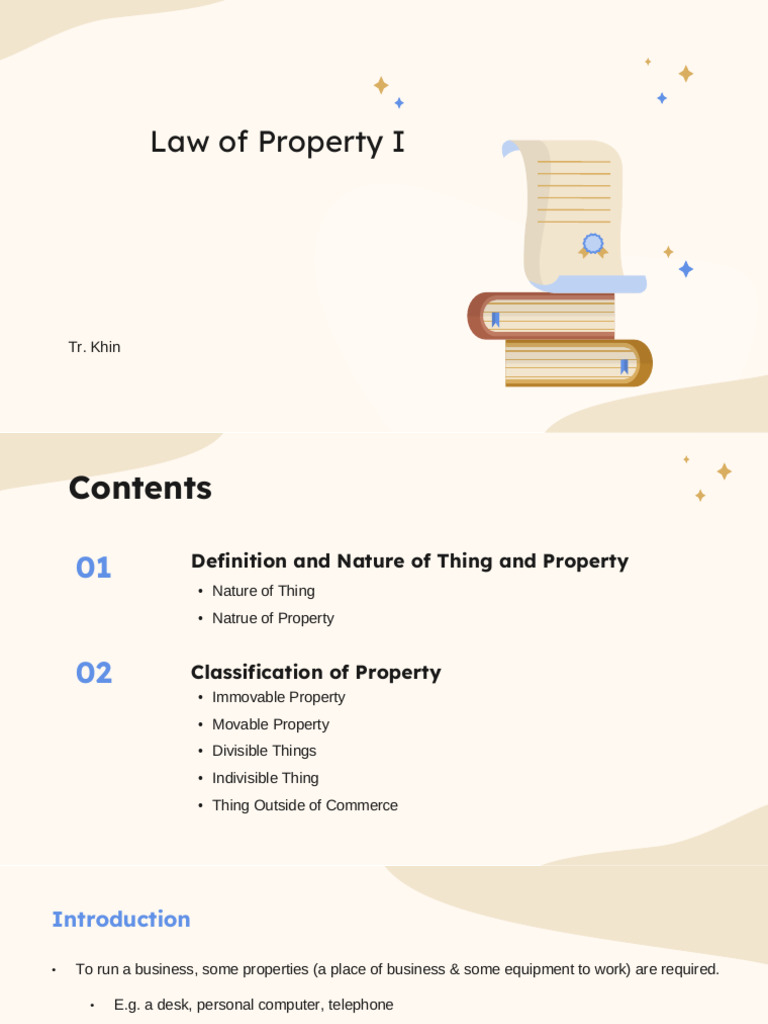 Law of Property I (1) 2 | PDF | Property | Ownership