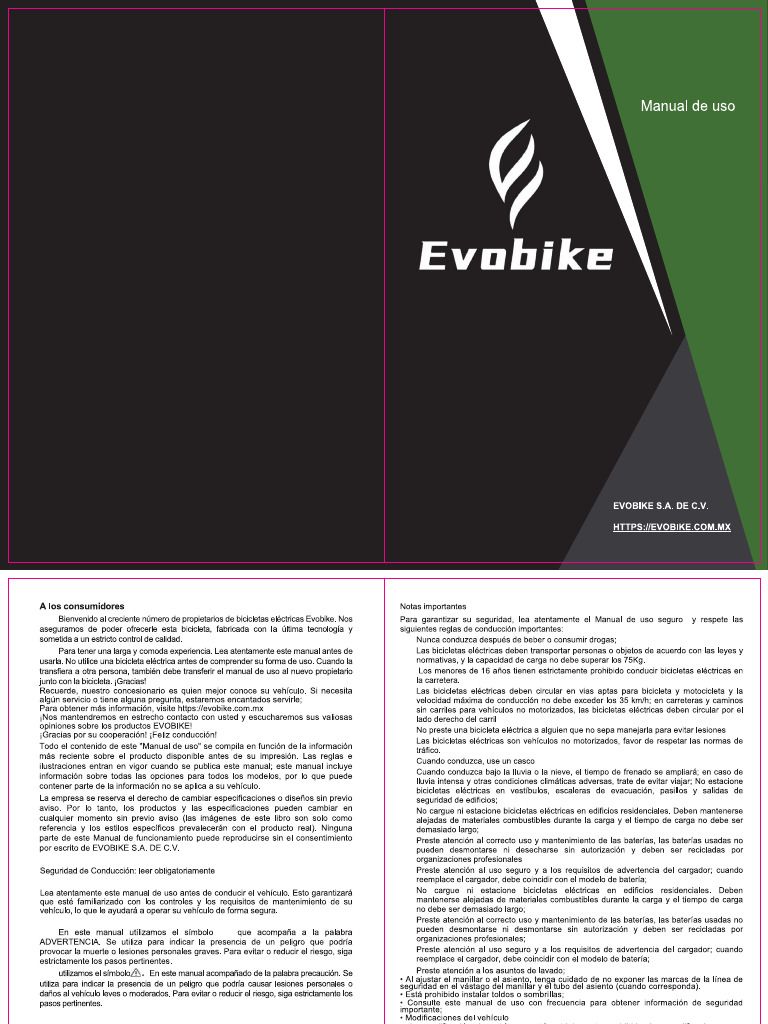 Manual-Evobike Compressed | PDF