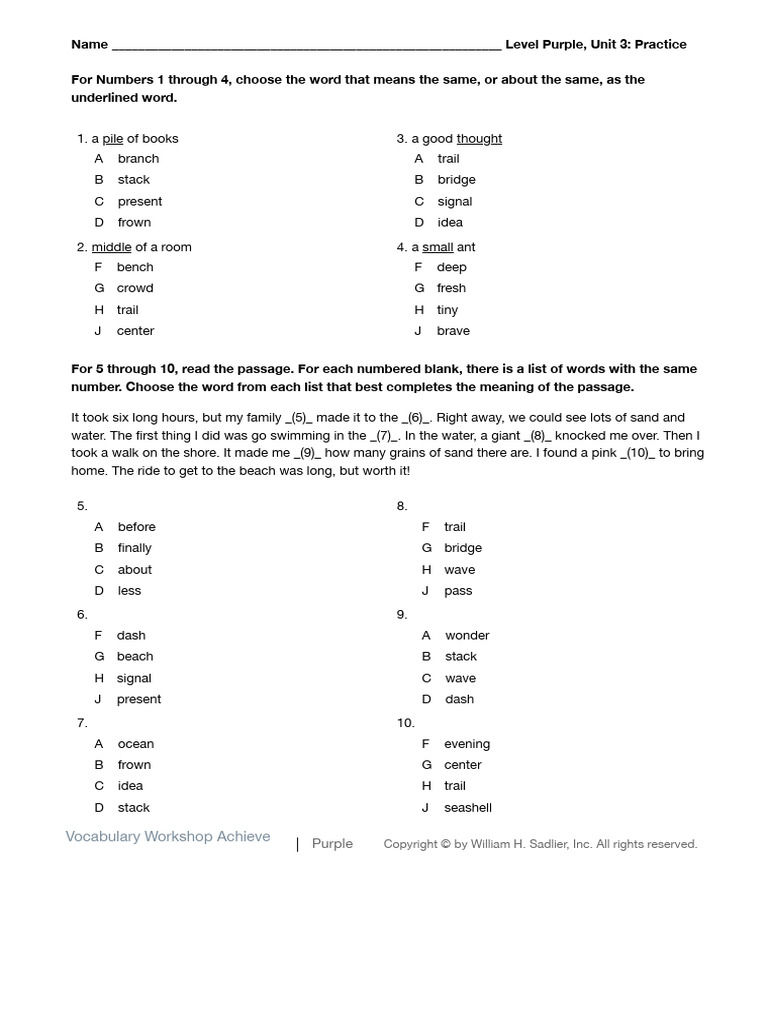 Sadlier Connect™ - Practice Worksheet3 | PDF | Earth Sciences