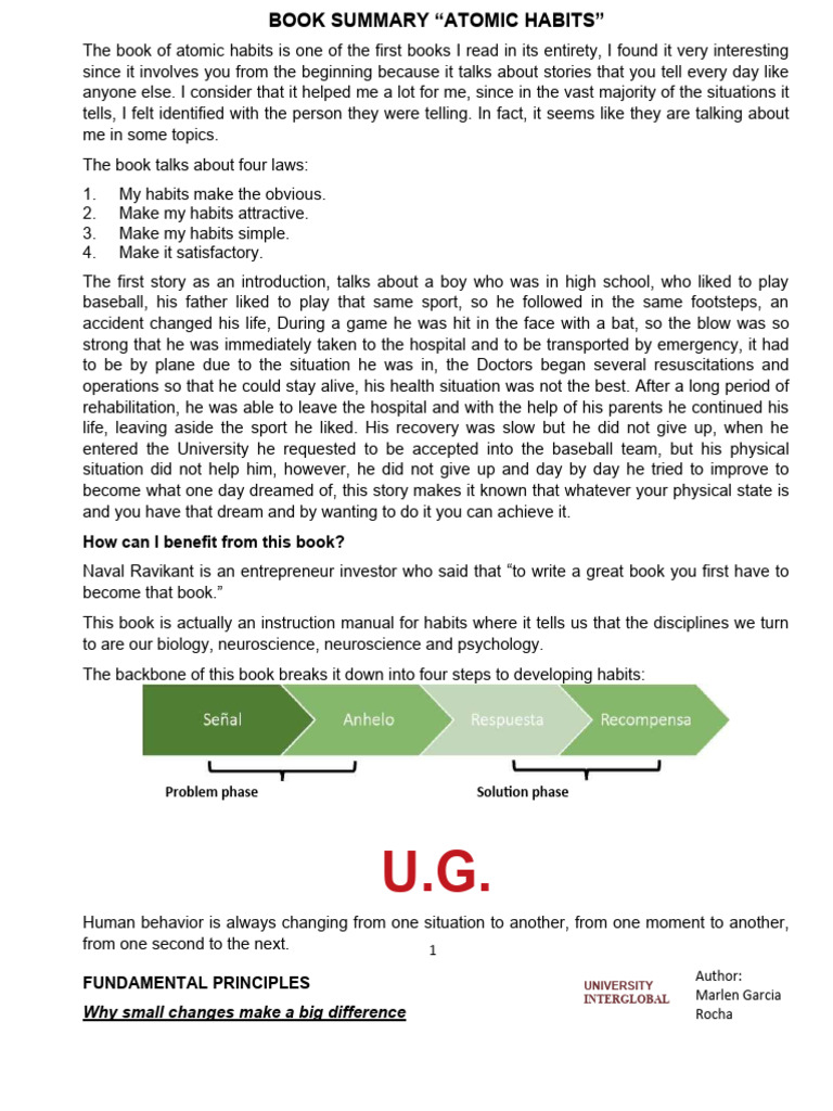 Atomic Habits Book Summary | PDF | Habits | Motivational