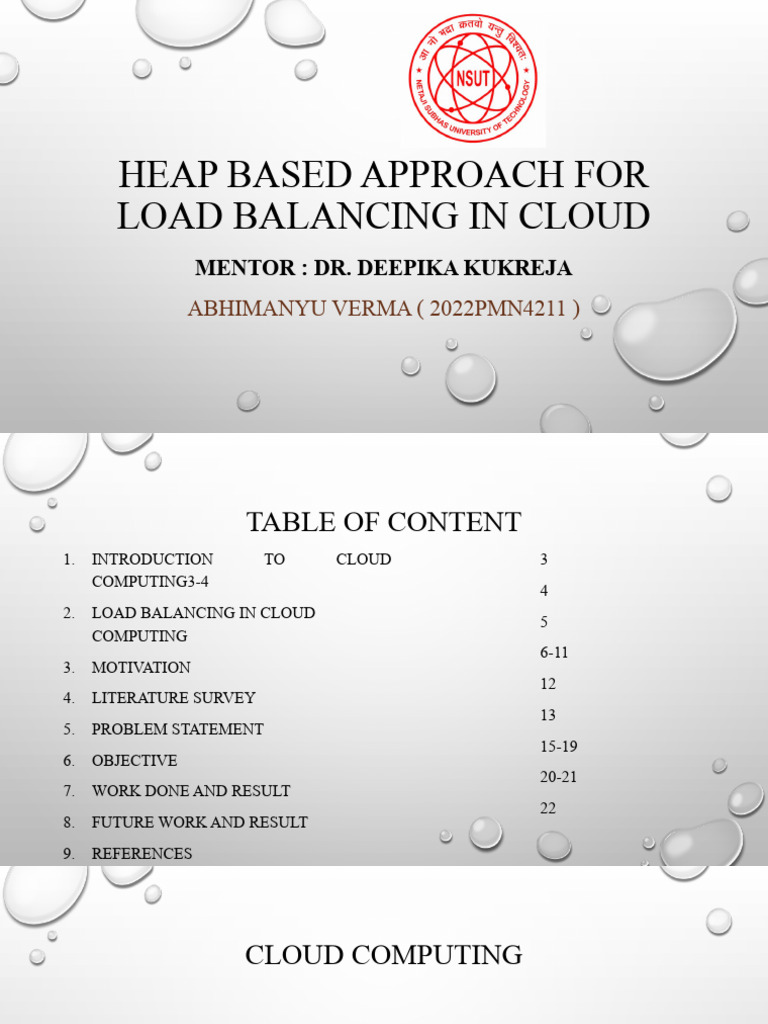 Probanilistic Approach For LOAD BALANCING IN Cloud | PDF | Load Balancing (Computing) | Cloud ...