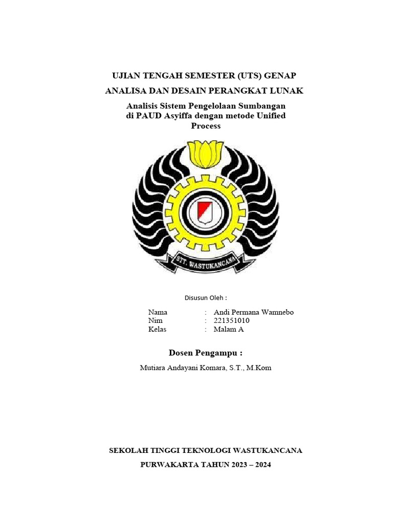 Andi Permana Wamnebo - 221351010 | PDF | Komputer