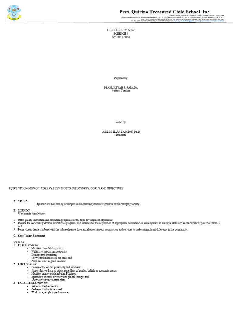 Grade 4 Cur Map1 | PDF | Learning | Science