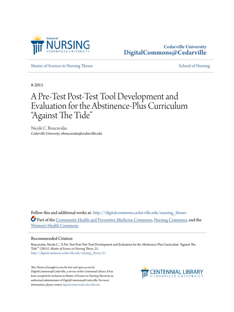 A Pre-Test Post-Test Tool Development and Evaluation For The Abst | PDF ...