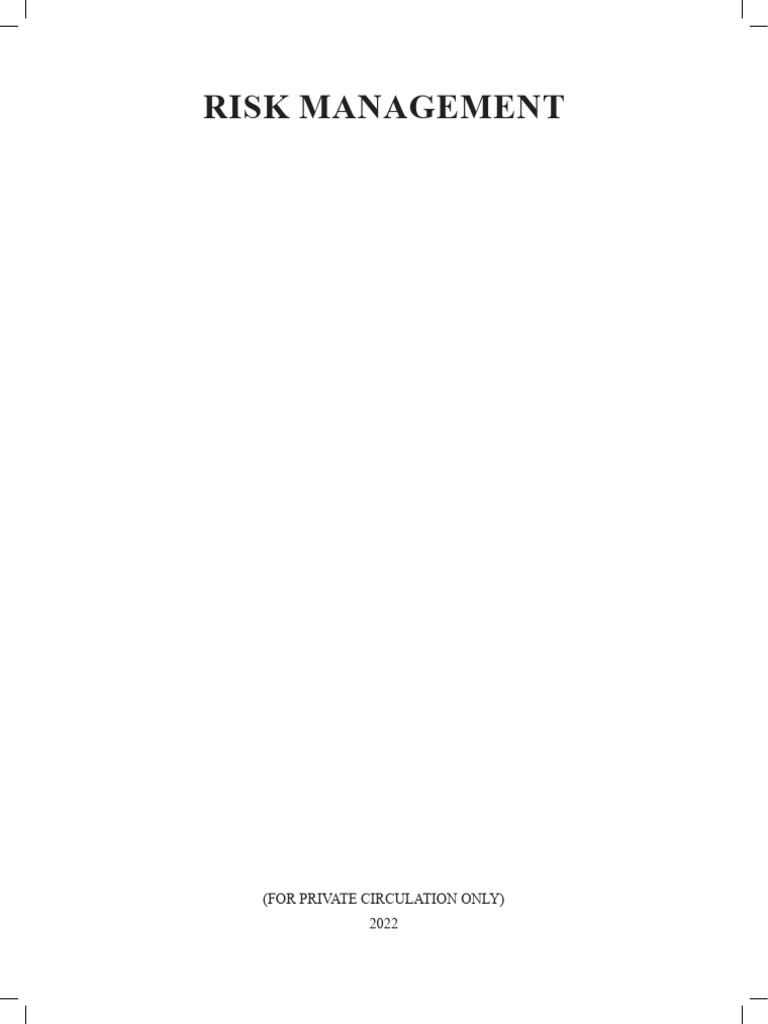 Risk Management (E-BOOK) | PDF | Financial Risk | Securities (Finance)