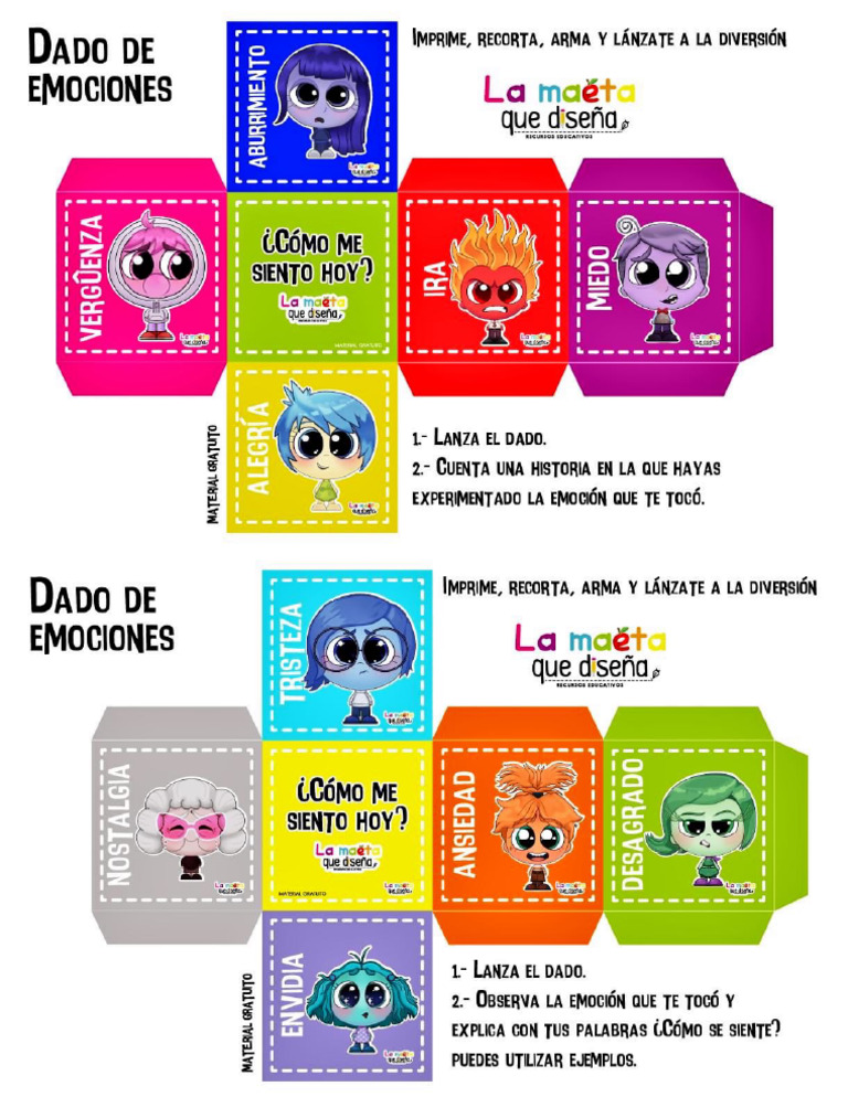 Dado de Las Emociones Intensamente | PDF