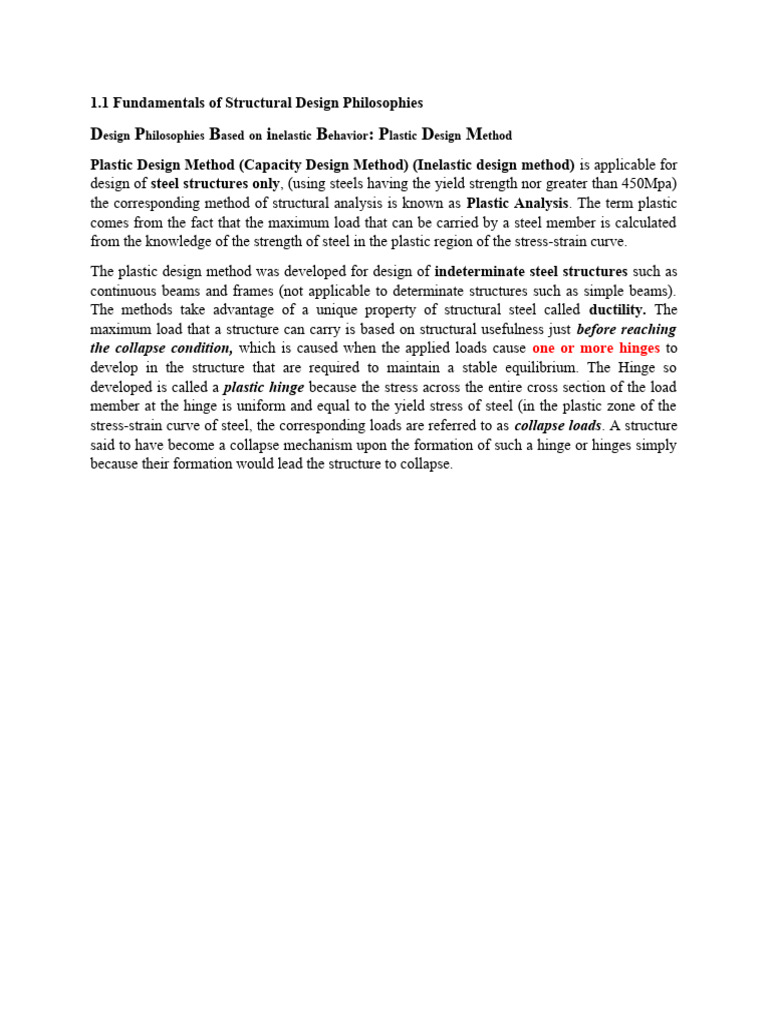 Fundamentals of Structural Design Philosophies | PDF