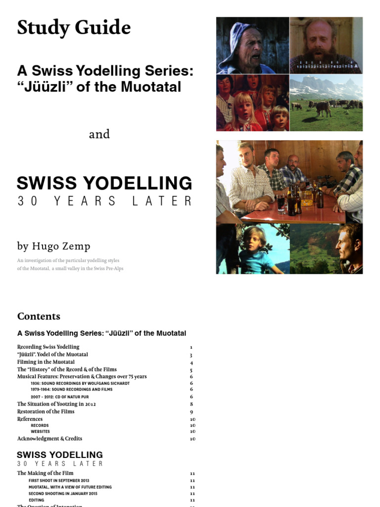 Swiss Yodelling Guide | PDF | Harmony | Cent (Music)