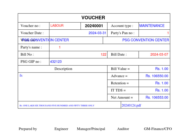 Voucher | PDF