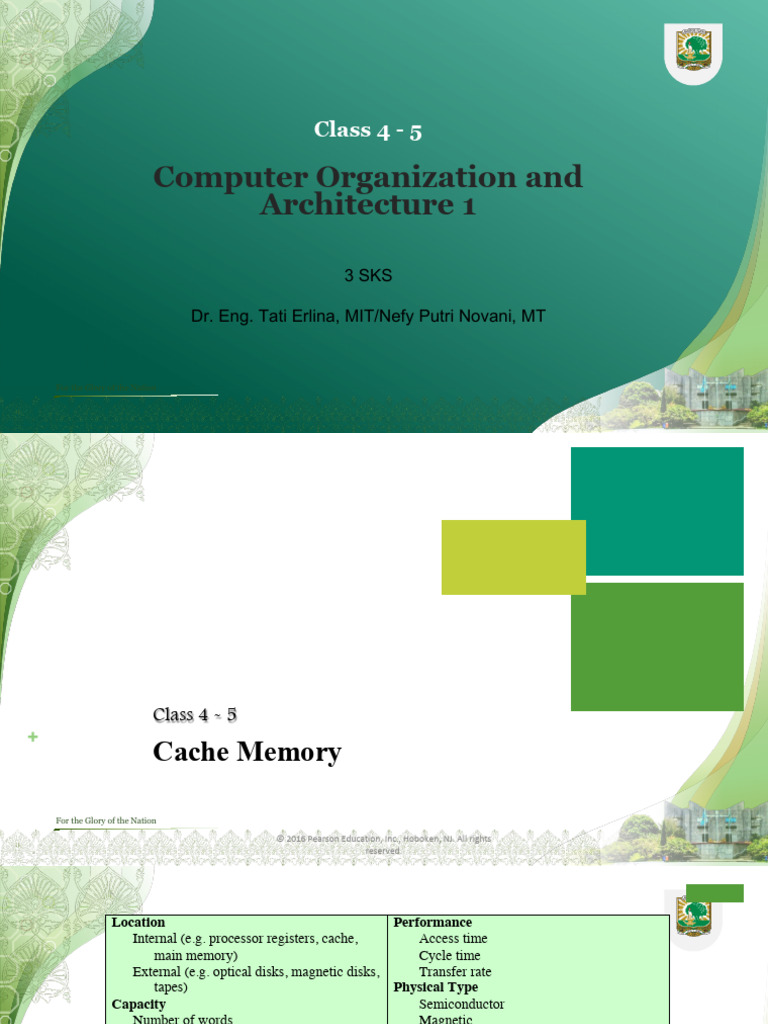 Class 4 - 5 - Cache Memory | PDF | Cpu Cache | Computer Data Storage