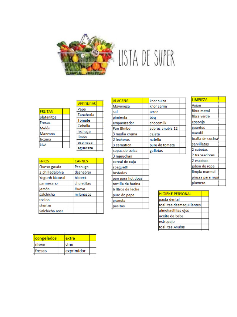 Lista Del Super | PDF