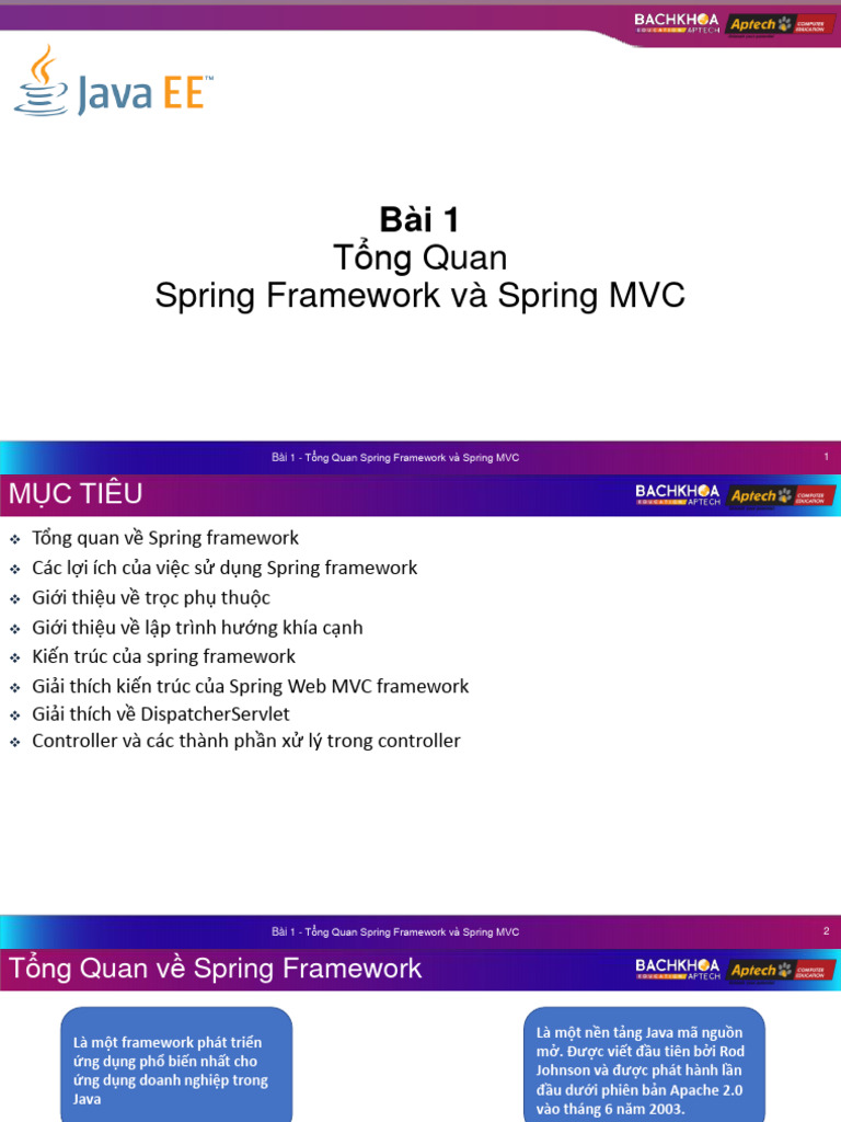 Session01 TongQuanVeSpringFramework | PDF