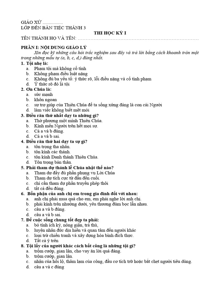 De Thi Hki-Đbtt3 | PDF