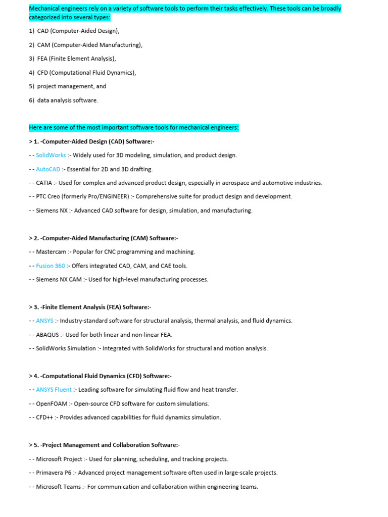 Softwares | PDF | Computer Aided Design | Applied Mathematics