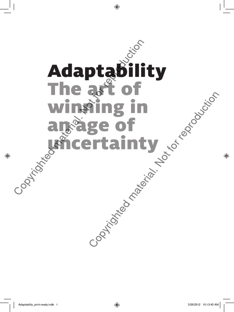 Adaptability Why All Success Is Successf | PDF | Science