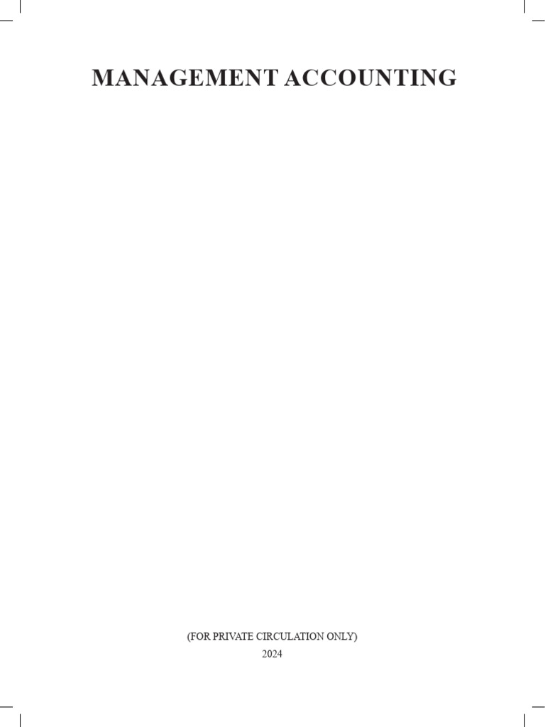 Management Accounting (SCDL E-BOOK) | PDF | Financial Accounting | Cost ...