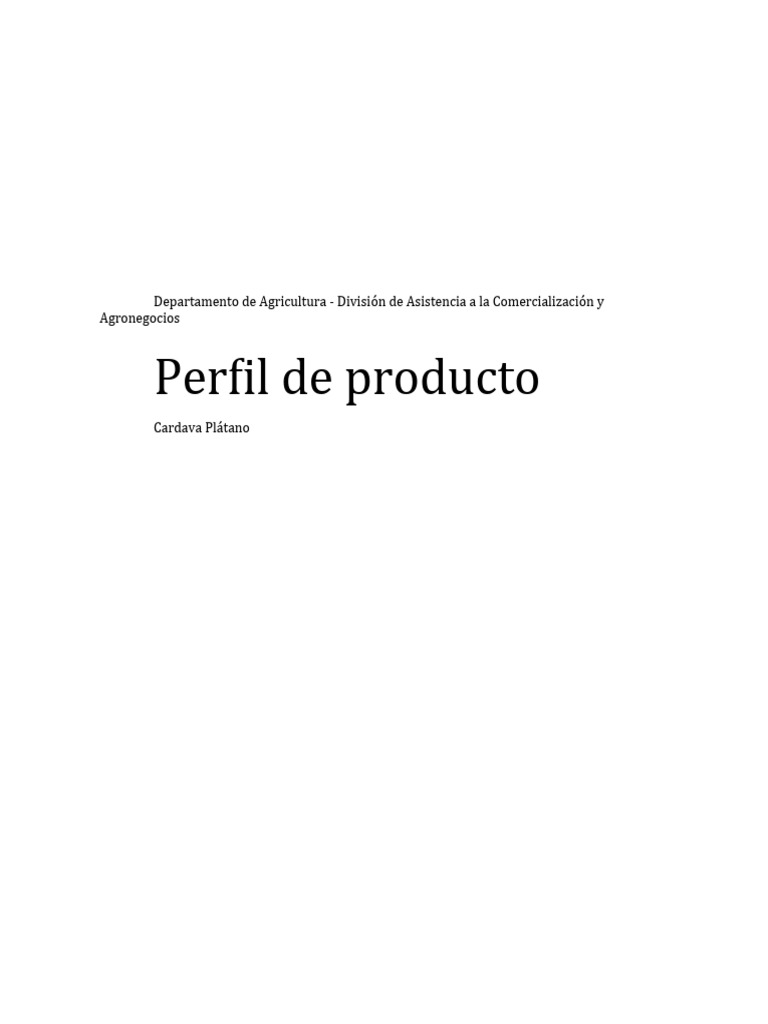 Perfil de Cardava | PDF | Agricultura | Alimentos