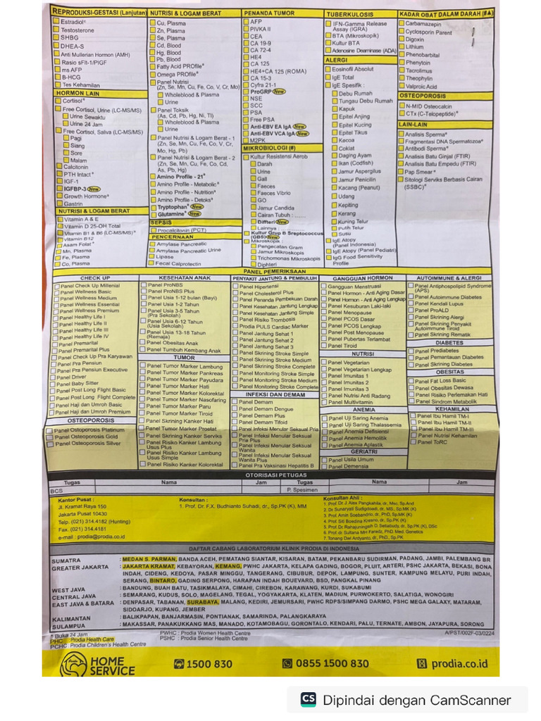 Form Lab Prodia | PDF