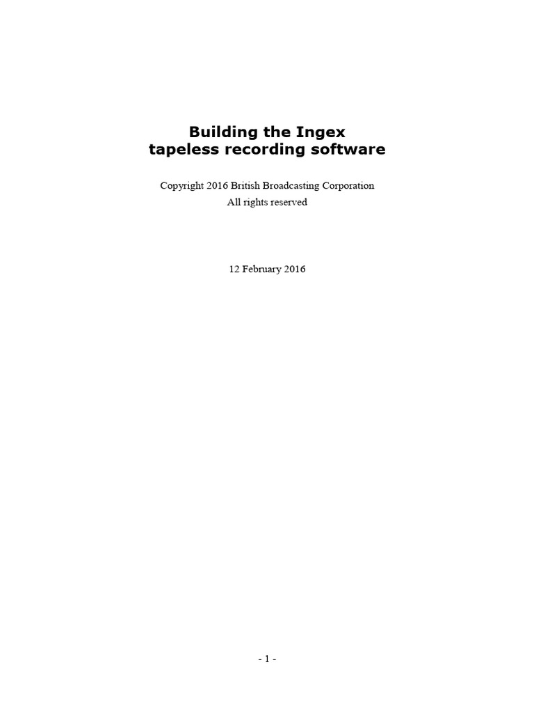 Ingex Installation Guide Pdf Installation Computer Programs Postgre Sql 