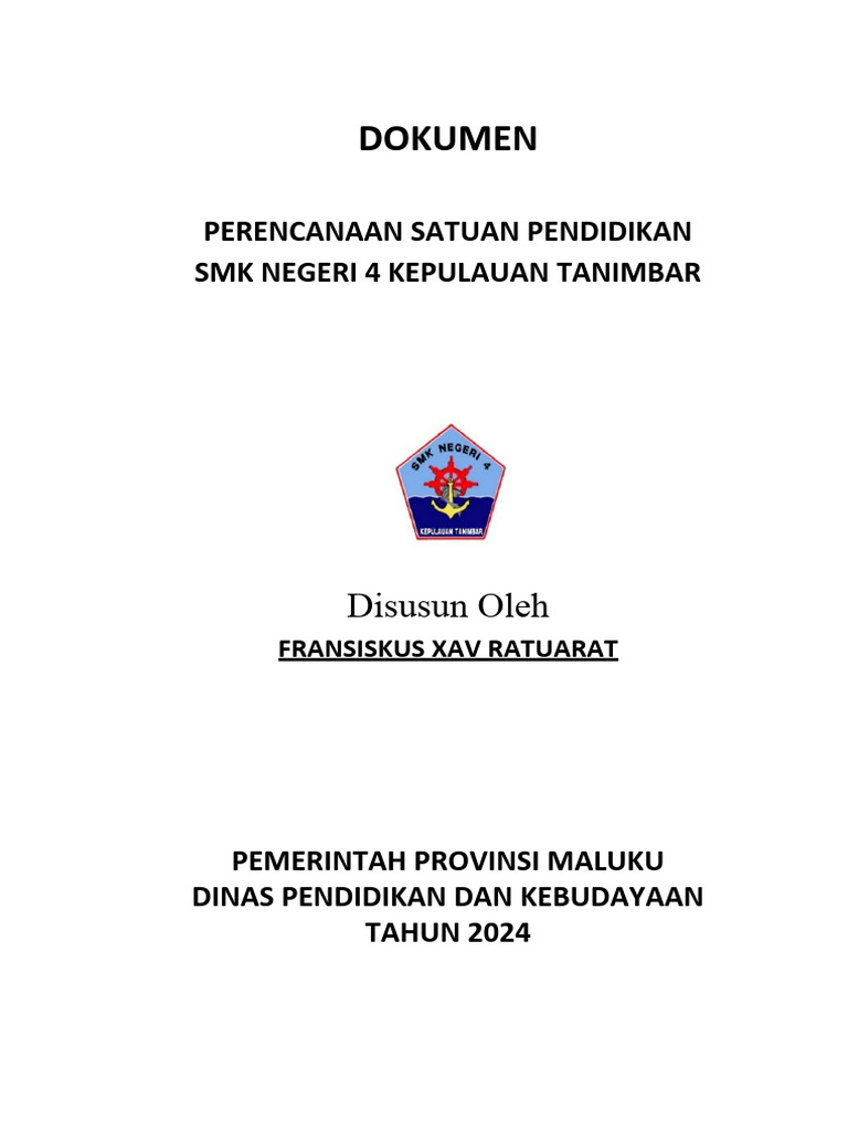 Dokumen Perencanaan Satuan Pendidikan 1 | PDF