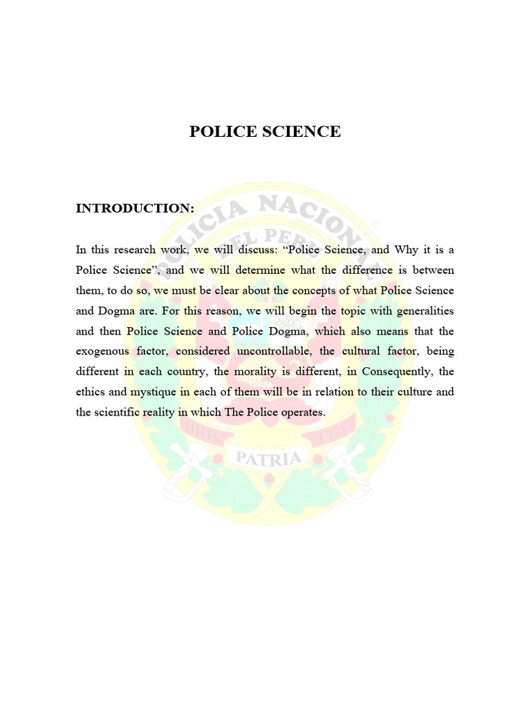 Science Police Work | PDF | Science | Knowledge