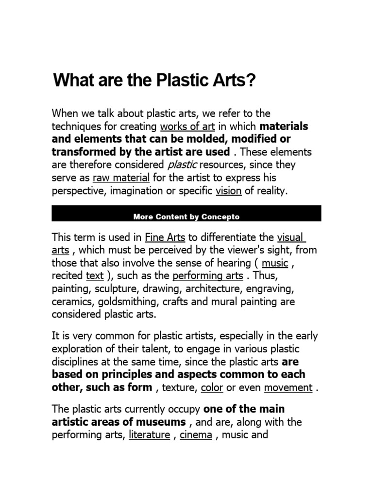 Plastic Arts | PDF | The Arts | Fine Art