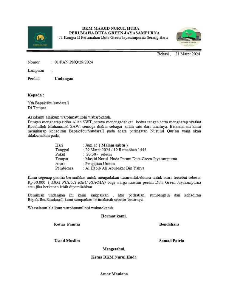 Dkm Masjid Nurul Huda Pdf